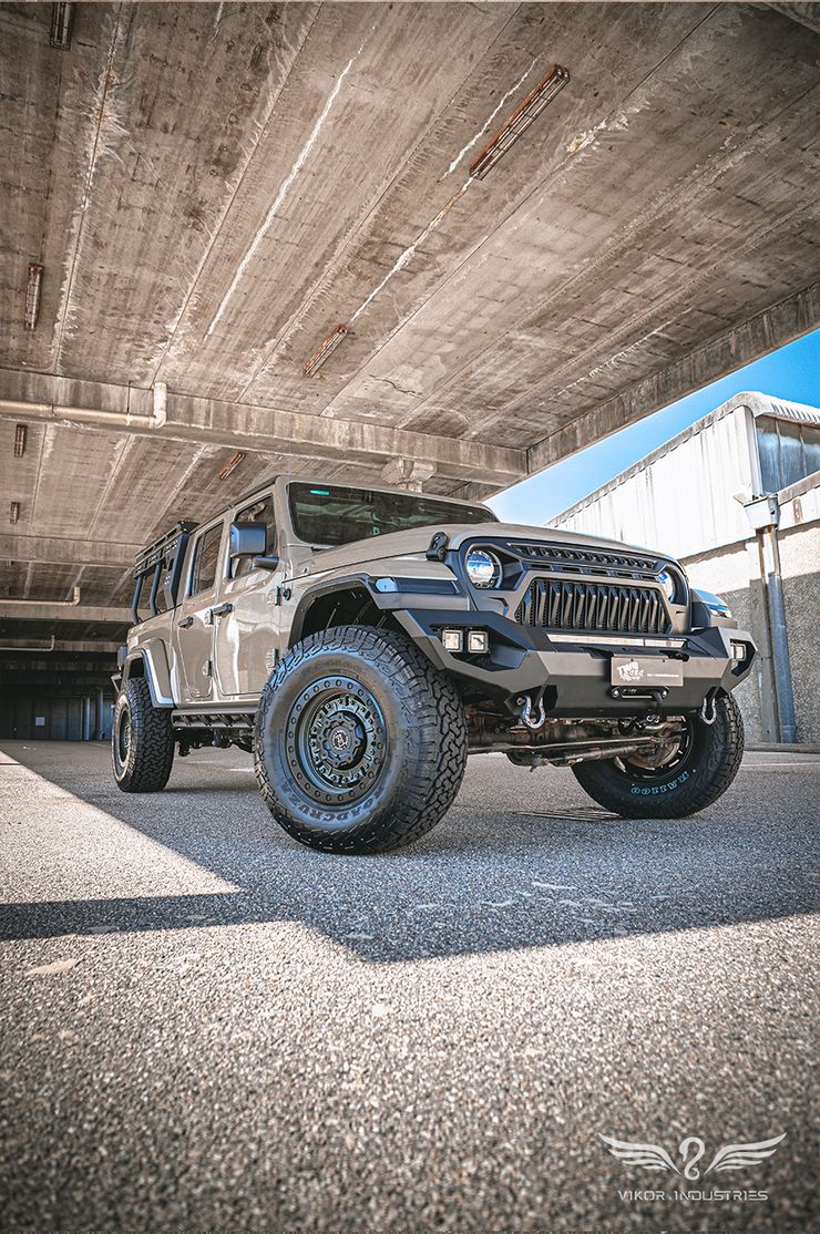 Jeep Wrangler Bull Bar (JL) - Fab Fours Australia Matrix Front Bumper ...